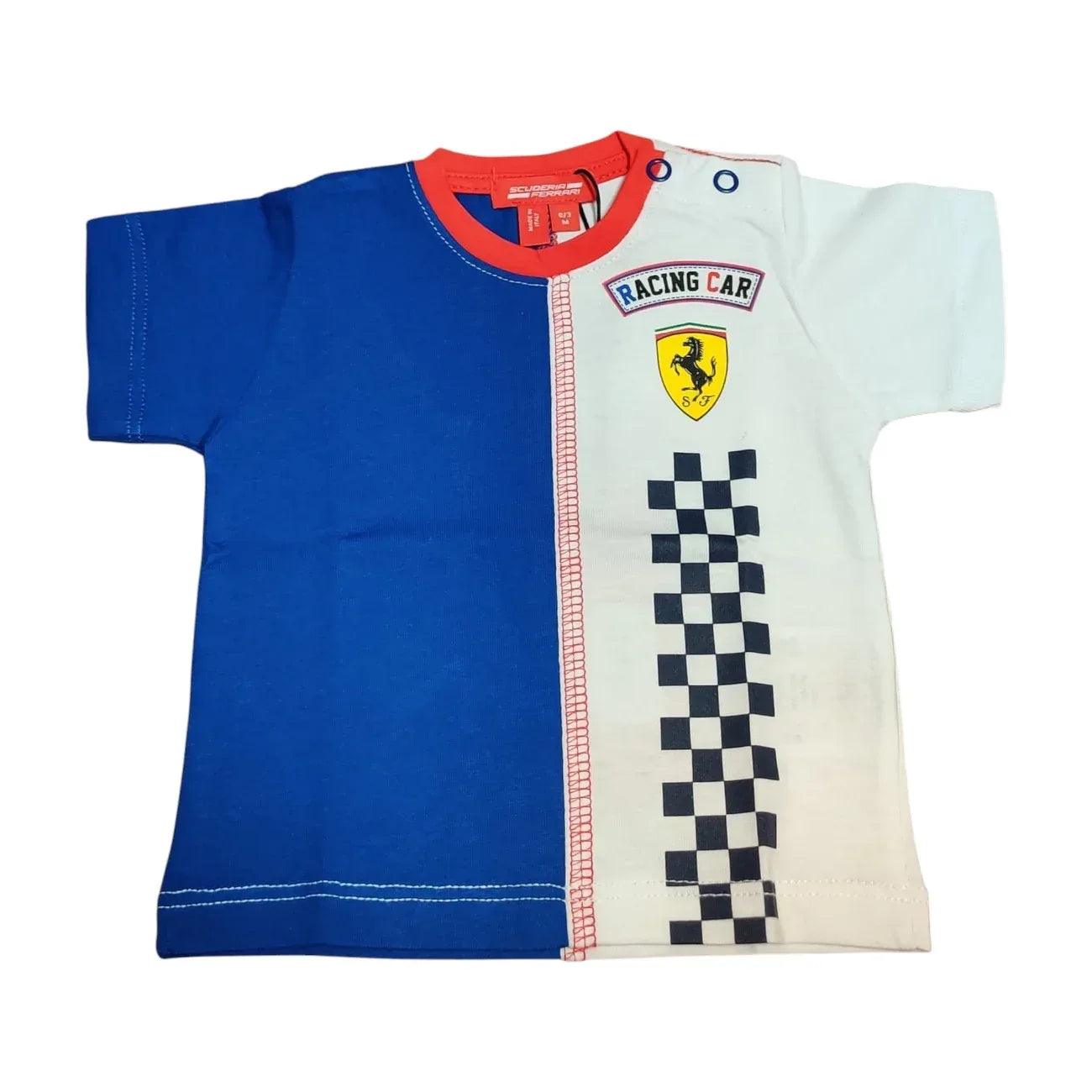 T-shirt Scuderia Ferrari Baby Bicolor Checkjersey – F1Monza