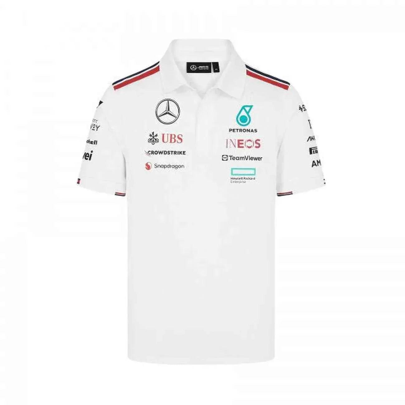 Mercedes AMG Petronas F1 Team sponsor polo 2024 white – F1Monza